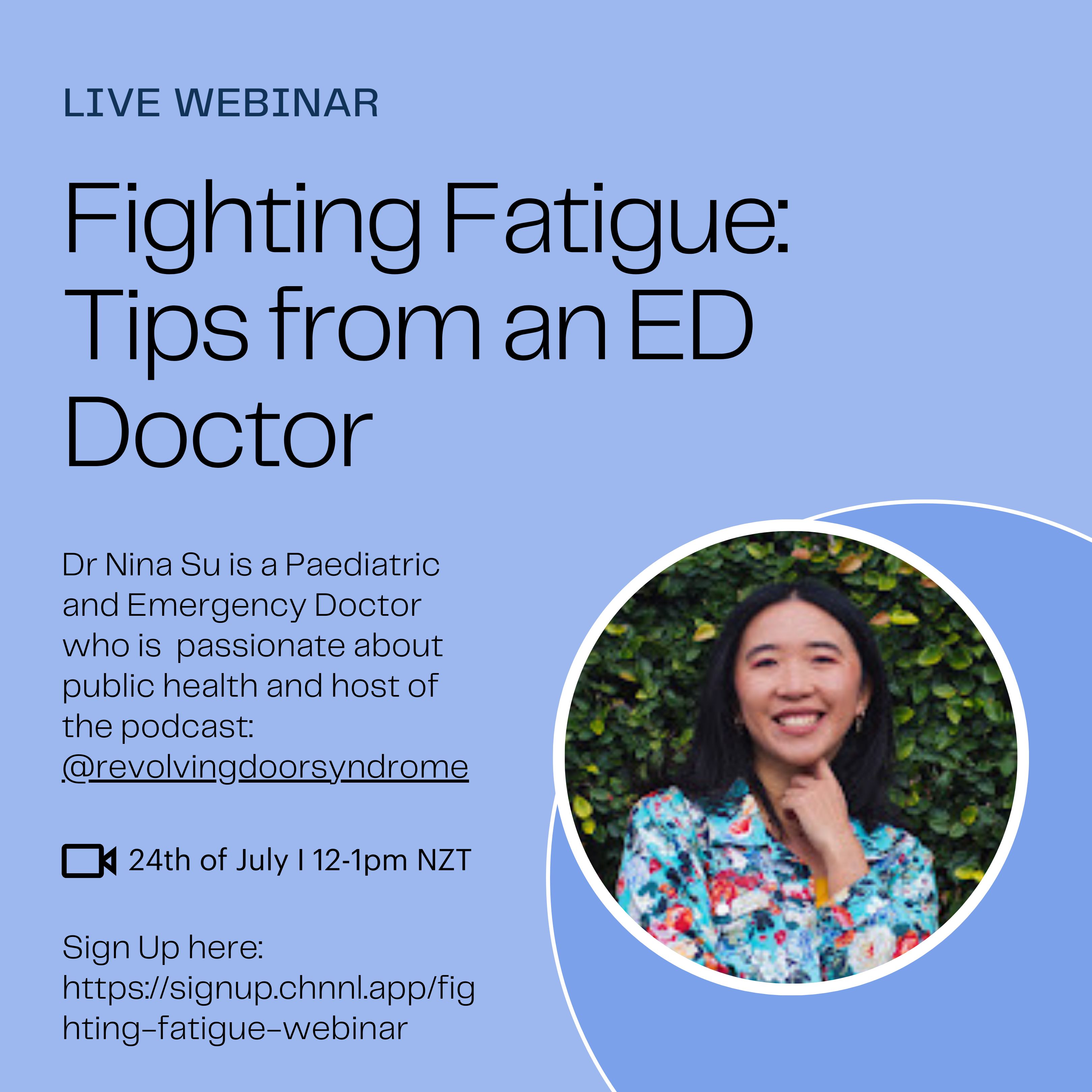 chnnl Webinar - Fighting Fatigue with Dr Nina Su